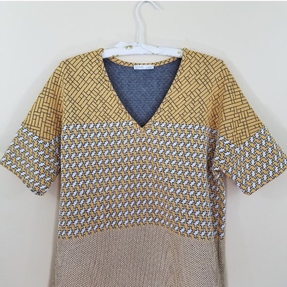 Zara | Dresses | Zara Wb Collection Jacquard Short Sleeve Dress | Poshmark